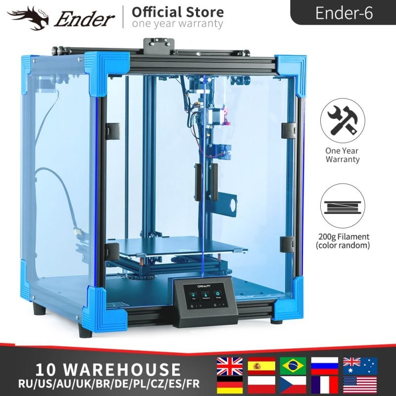 Imprimanta 3D Creality Ender-6 incinta inchisa, 250x250x400 mm ...